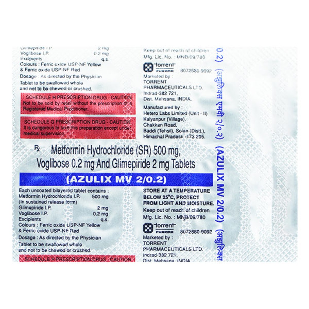 Azulix MV 2/0.2 Tablet SR - Uses, Price, Side Effects, Substitute