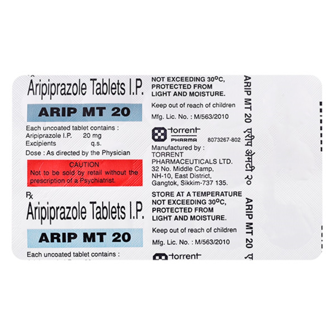 Arip MT 20 Tablet - Uses, Price, Side Effects, Substitute