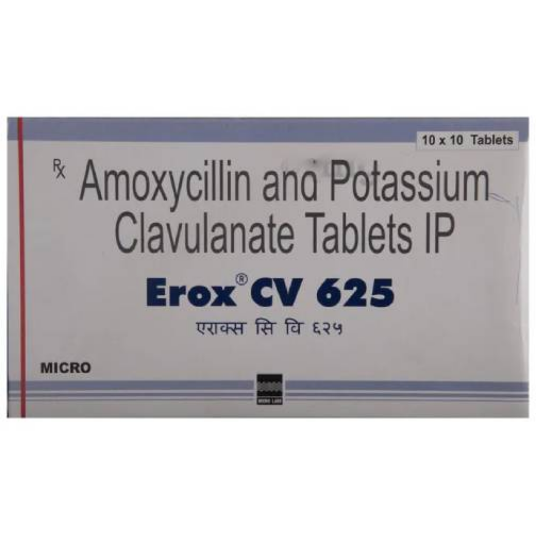 Erox CV 625 Tablet - Uses, Price, Side Effects, Substitute