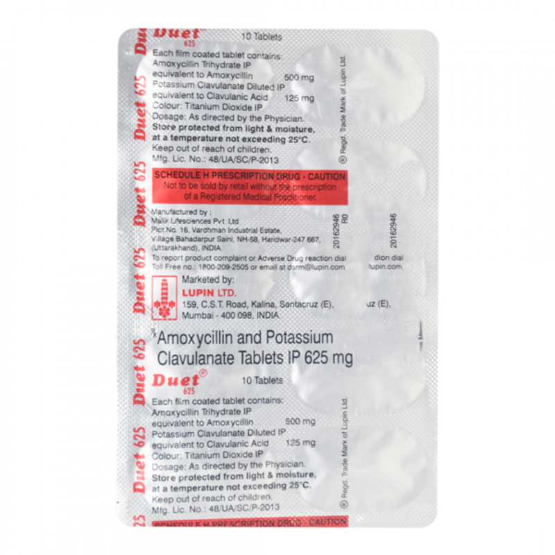Duet 625 Tablet - Uses, Price, Substitute, Side Effects and Benefits
