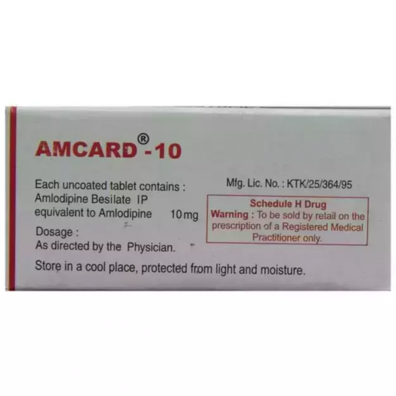 Amcard 10 Tablet - Uses, Price, Substitute, Side Effects and Benefits