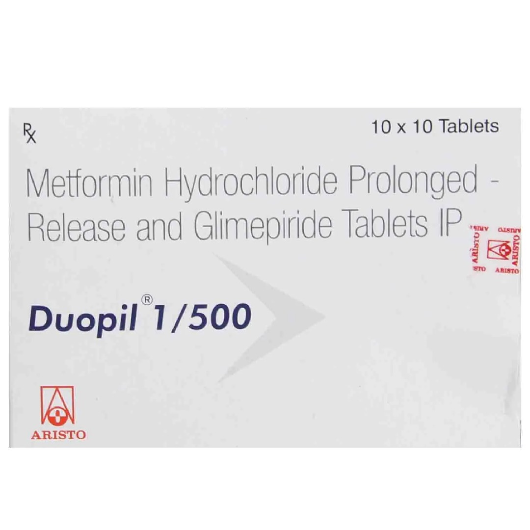 Duopil 1/500 Tablet PR - Uses, Price, Side Effects, Substitute