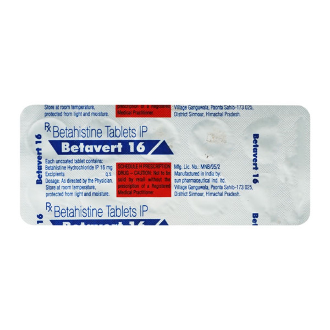Betavert 16 Tablet - Uses, Price, Substitute, Side Effects and Benefits