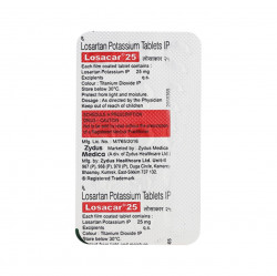 Losacar 25 Tablet - Uses, Price, Side Effects, Substitute
