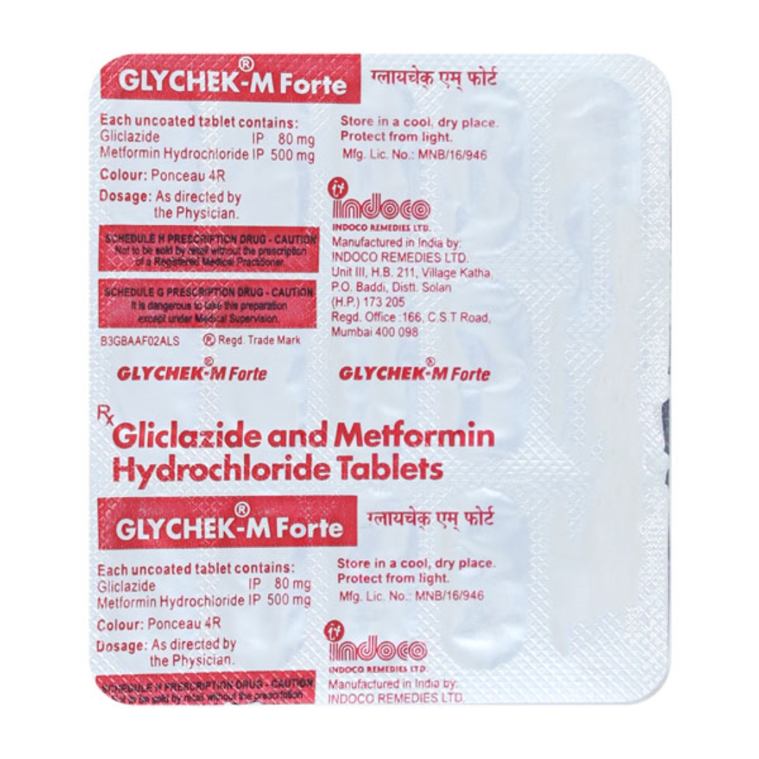 Glychek-M Forte Tablet - Uses, Price, Substitute, Side Effects and Benefits