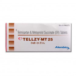 Tellzy-MT 25 Tablet ER - Uses, Price, Side Effects, Substitute