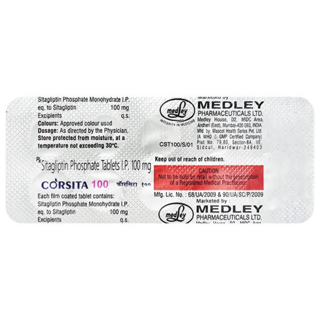 Corsita 100mg Tablet - Uses, Price, Side Effects, Substitute
