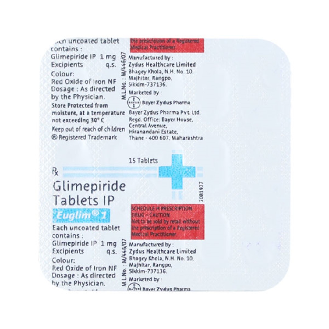 Euglim 1 Tablet - Uses, Price, Substitute, Side Effects and Benefits