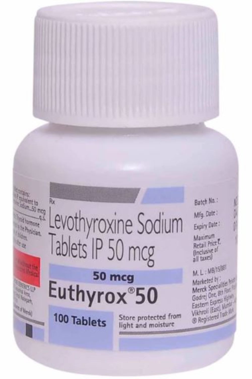 Euthyrox 50 Tablet - Uses, Price, Substitute, Side Effects and Benefits