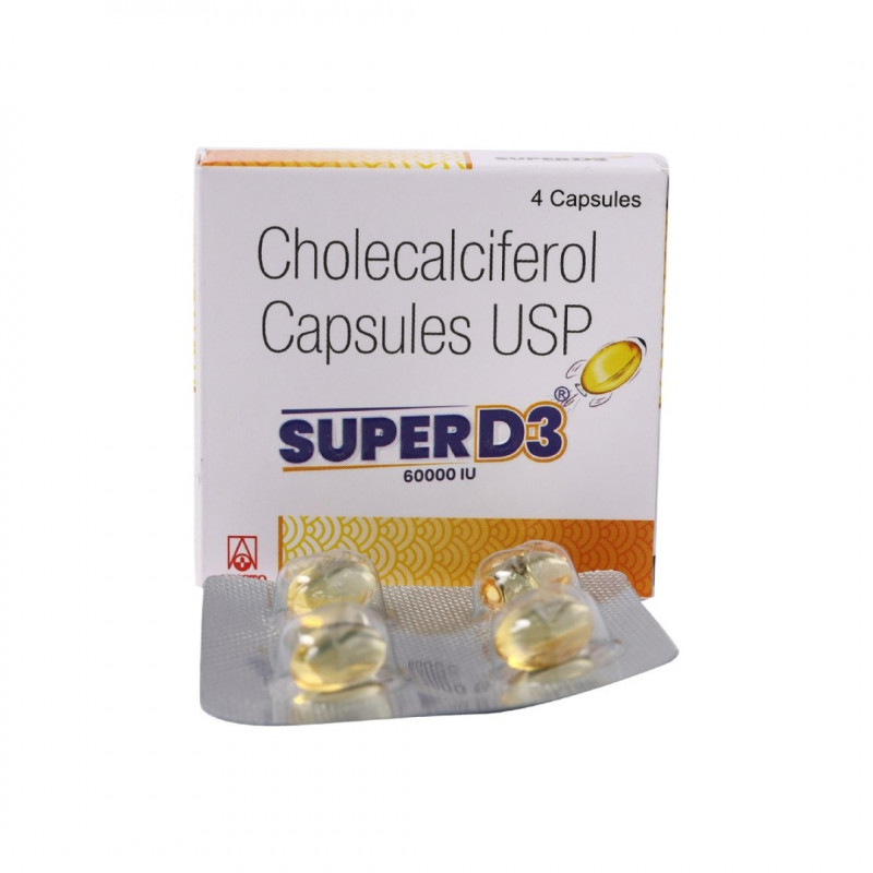Super D3 60000IU Capsule - Uses, Price, Substitute, Side Effects and ...