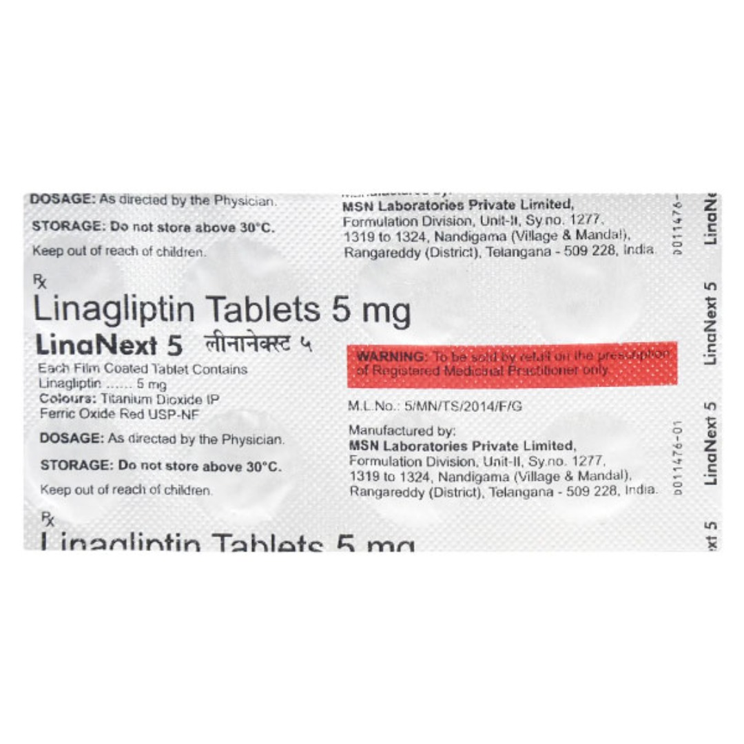 Linanext 5mg Tablet - Uses, Price, Side Effects, Substitute