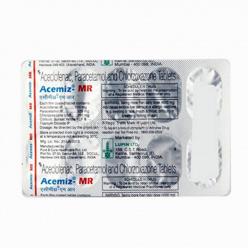Acemiz -MR Tablet - Uses, Price, Substitute, Side Effects and Benefits