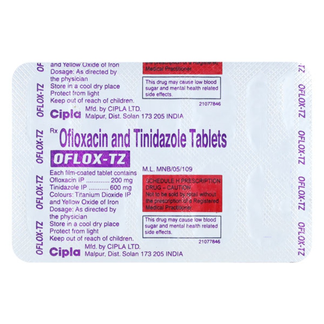 Oflox TZ Tablet - Uses, Price, Side Effects, Substitute