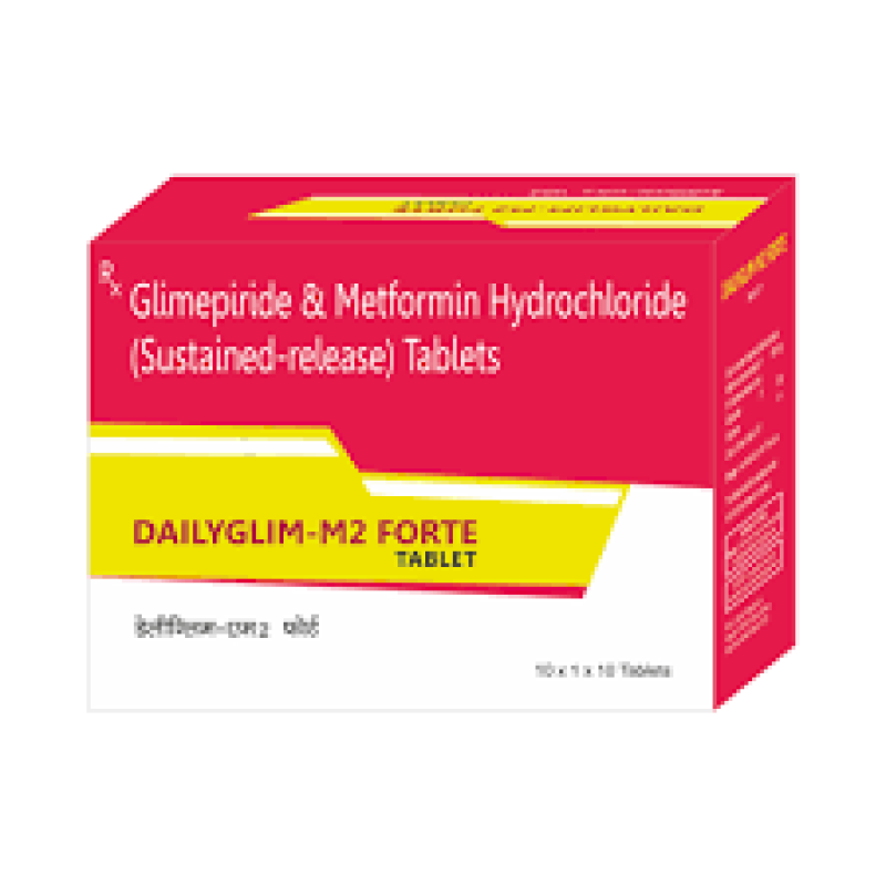 Dailyglim-M 2 Forte Tablet PR - Uses, Price, Substitute, Side Effects ...