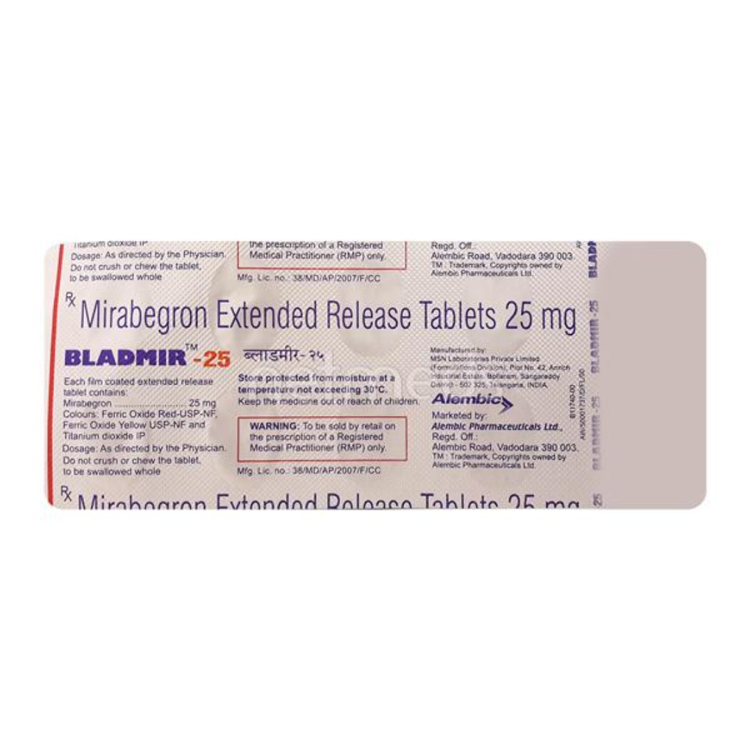Bladmir 25 Tablet ER - Uses, Price, Substitute, Side Effects and Benefits