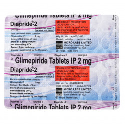 Diapride 2 Tablet - Uses, Price, Side Effects, Substitute