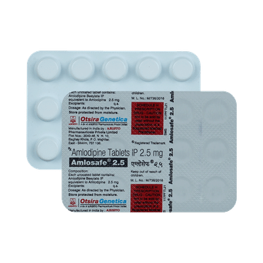 Amlosafe 2.5 Tablet - Uses, Price, Side Effects, Substitute