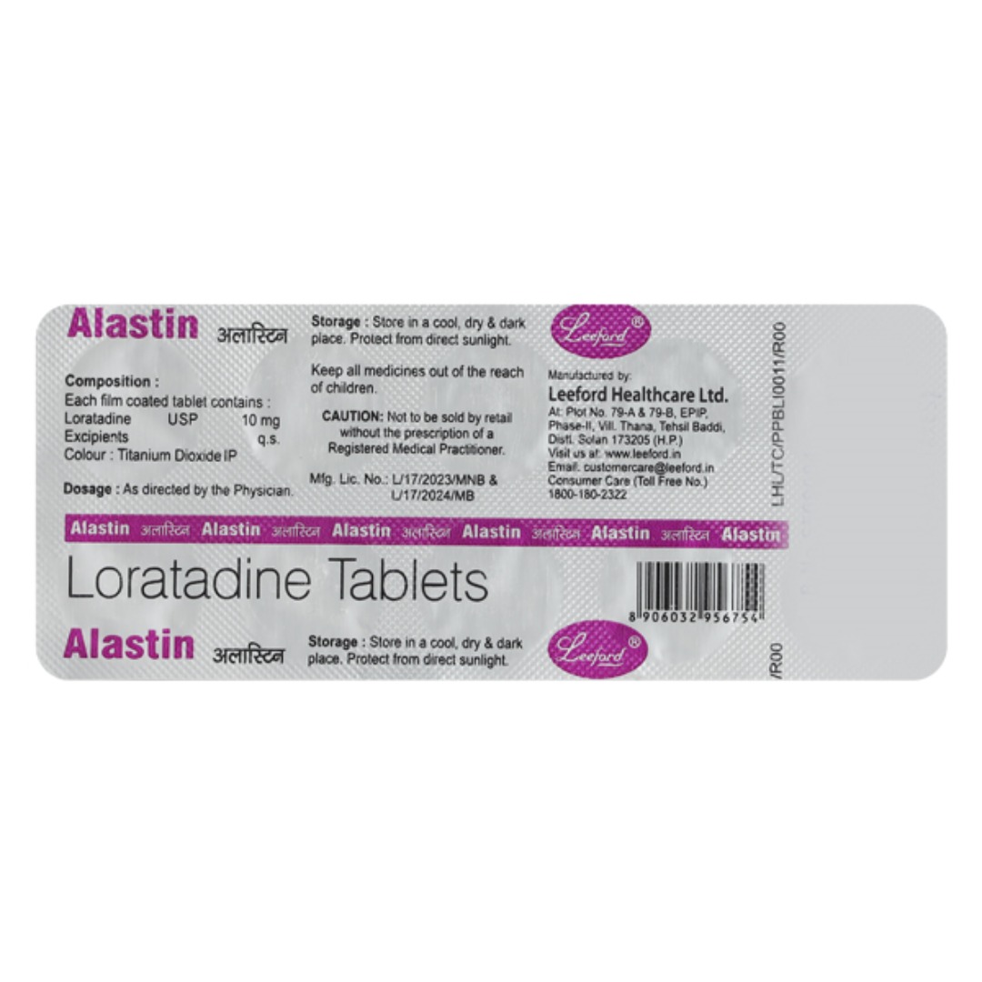 Alastin 10mg Tablet - Uses, Price, Side Effects, Substitute