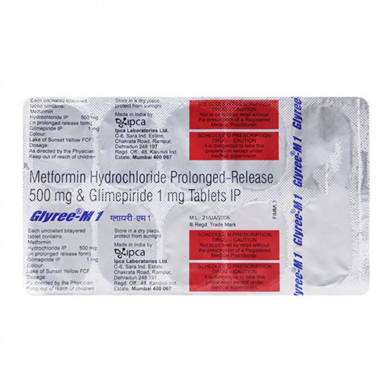 Glyree-M 1 Tablet PR - Uses, Price, Substitute, Side Effects and Benefits
