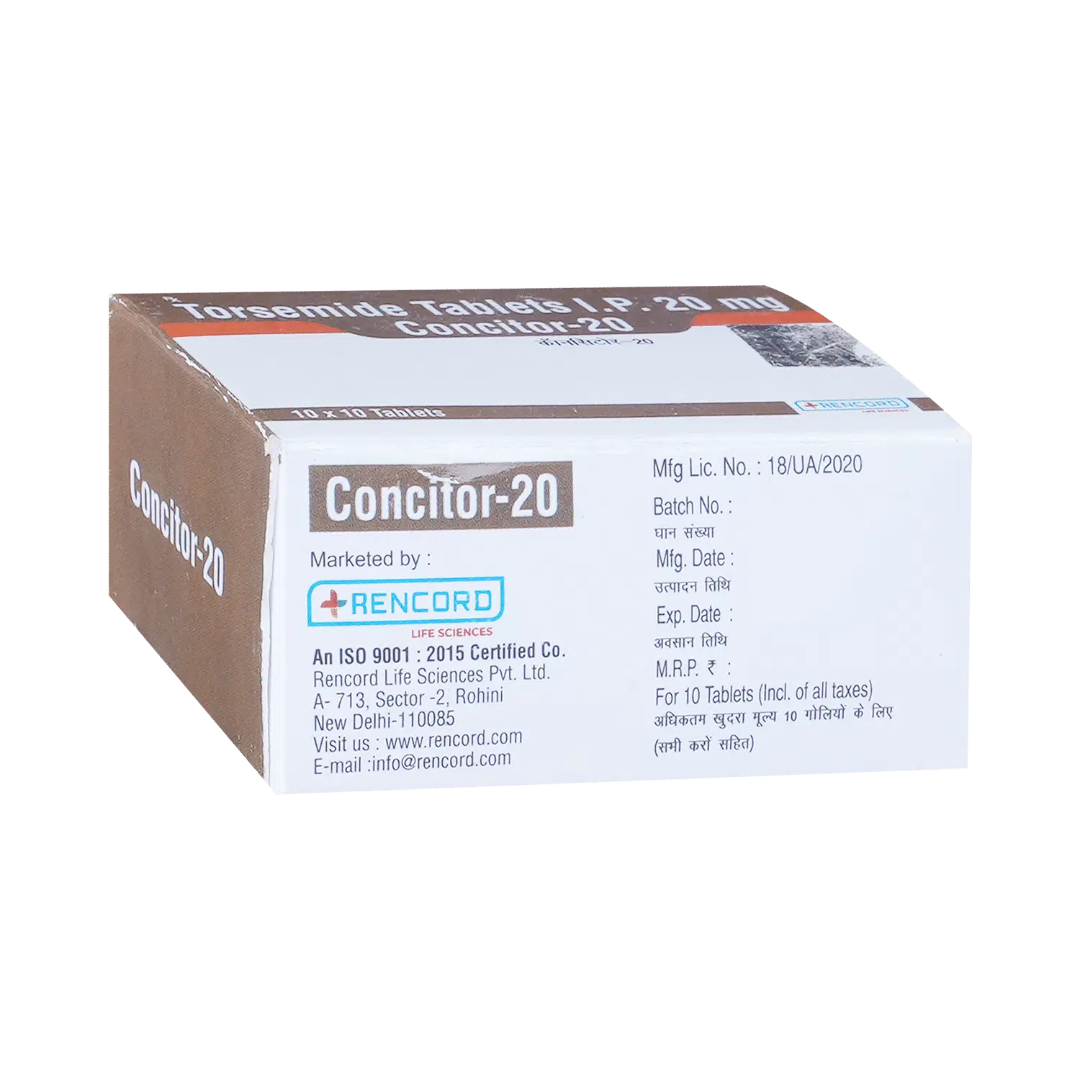 Concitor 20 Tablet - Uses, Price, Side Effects, Substitute