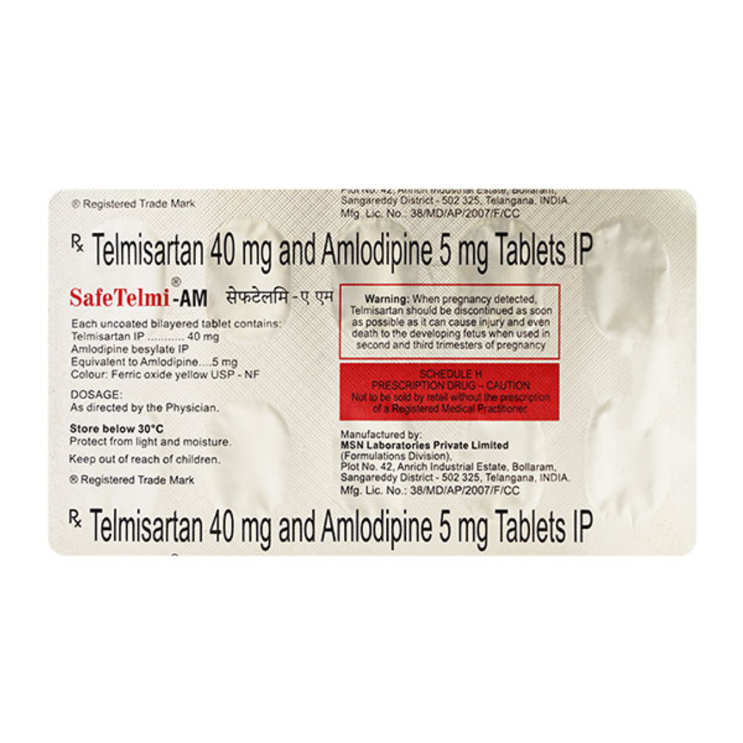 Safetelmi 40 AM Tablet - Uses, Price, Side Effects, Substitute