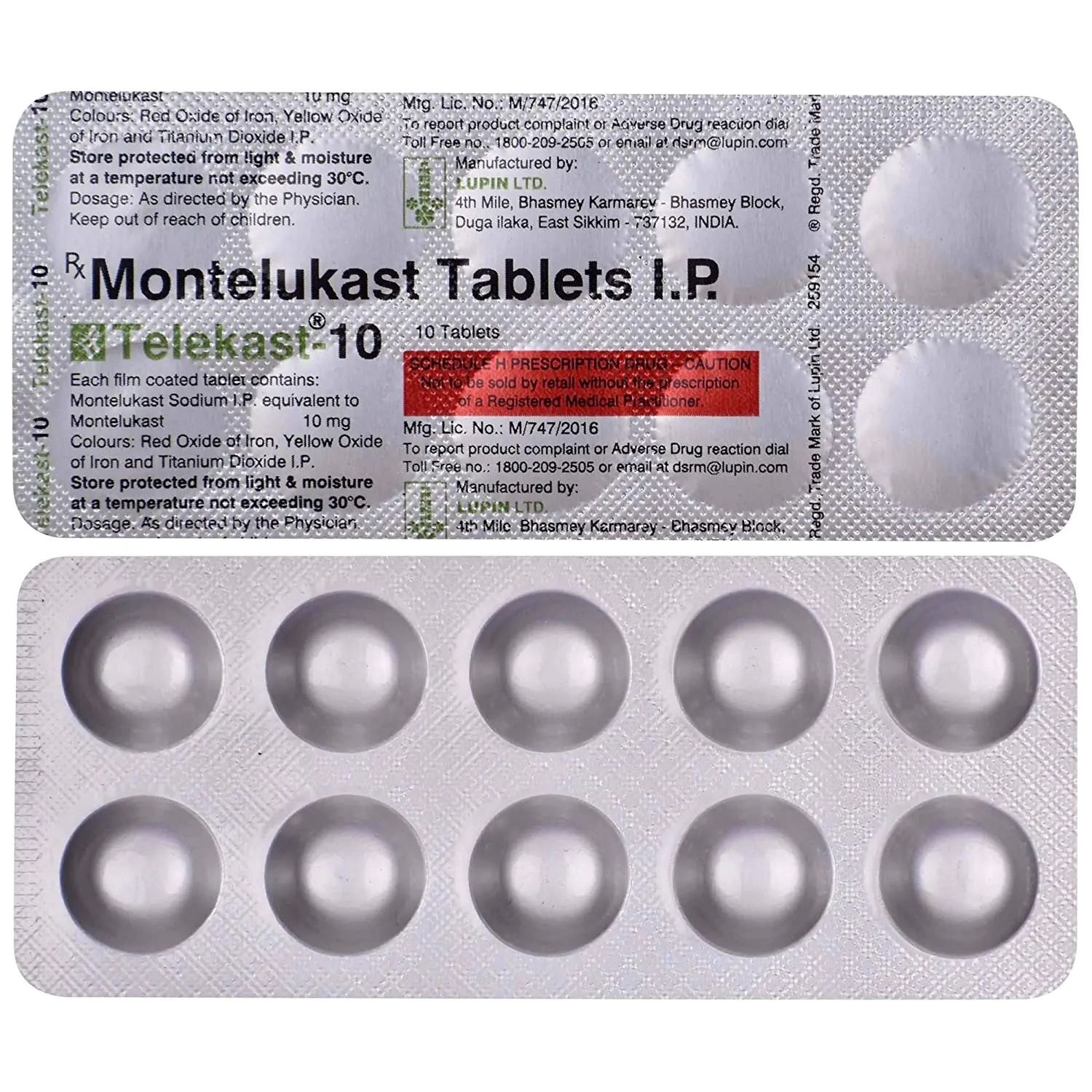 Telekast 10 Tablet - Uses, Price, Side Effects, Substitute