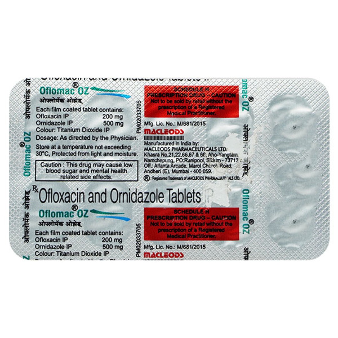 Oflomac OZ Tablet - Uses, Price, Side Effects, Substitute