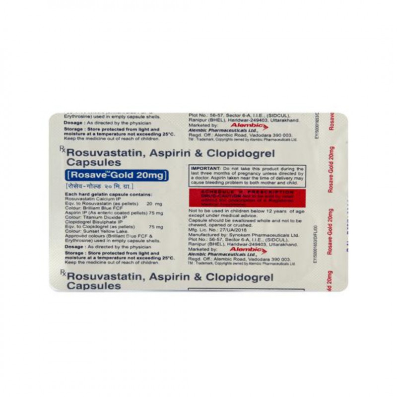 Rosave-Gold 20mg Capsule - Uses, Price, Substitute, Side Effects and ...