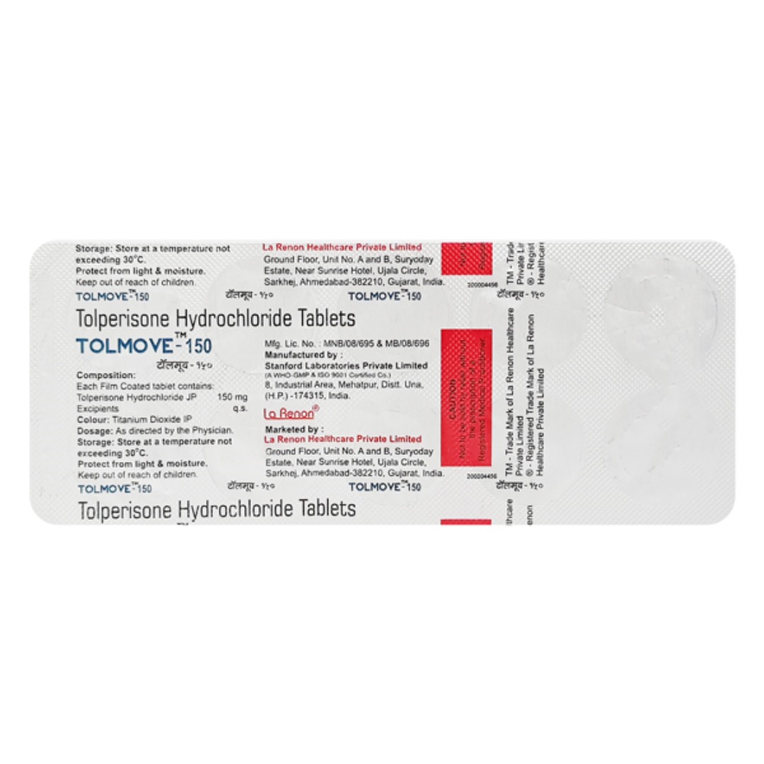 Tolmove D 150mg/50mg Tablet - Uses, Price, Side Effects, Substitute