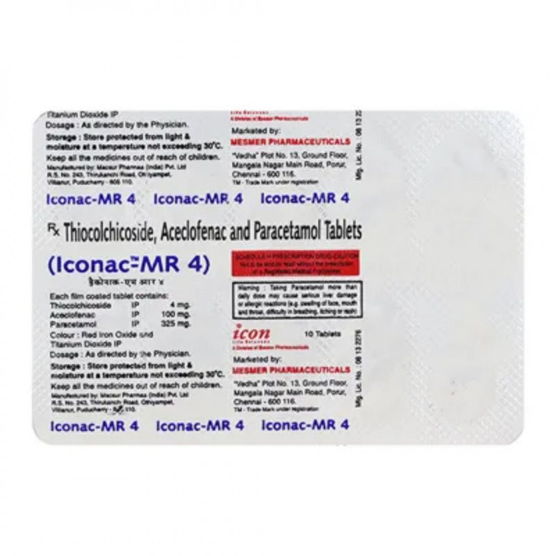 Iconac MR 4 Tablet - Uses, Price, Substitute, Side Effects and Benefits