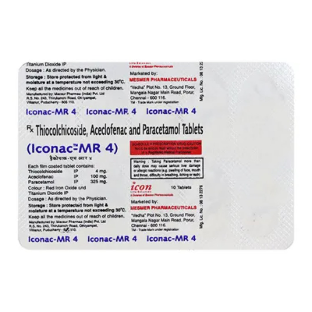 Iconac MR 4 Tablet - Uses, Price, Side Effects, Substitute