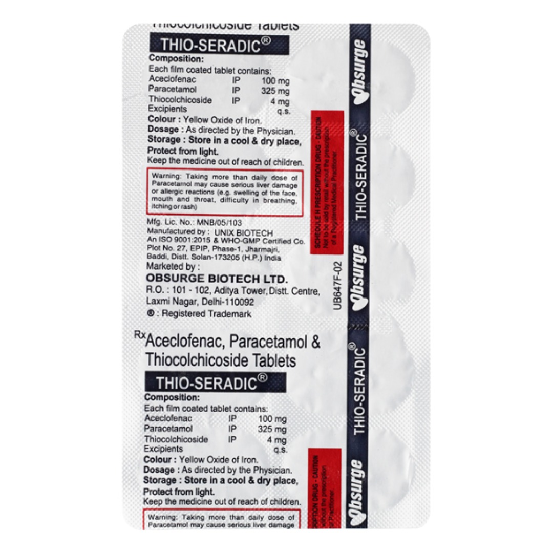 Thio-Seradic Tablet - Uses, Price, Side Effects, Substitute