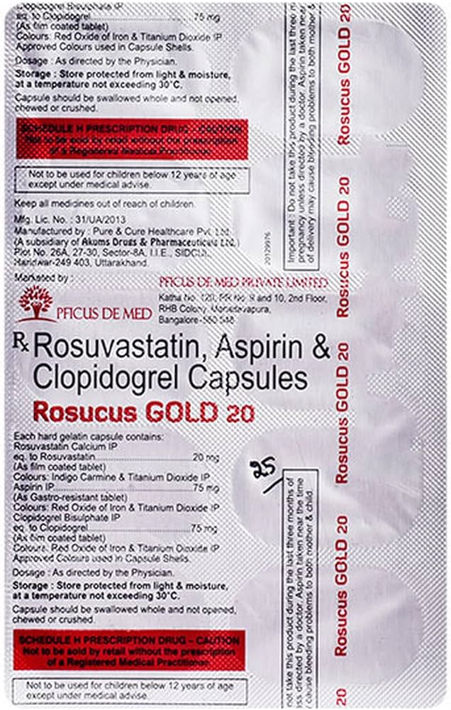 Rosucus Gold 75mg/20mg/75mg Capsule - Uses, Price, Side Effects, Substitute