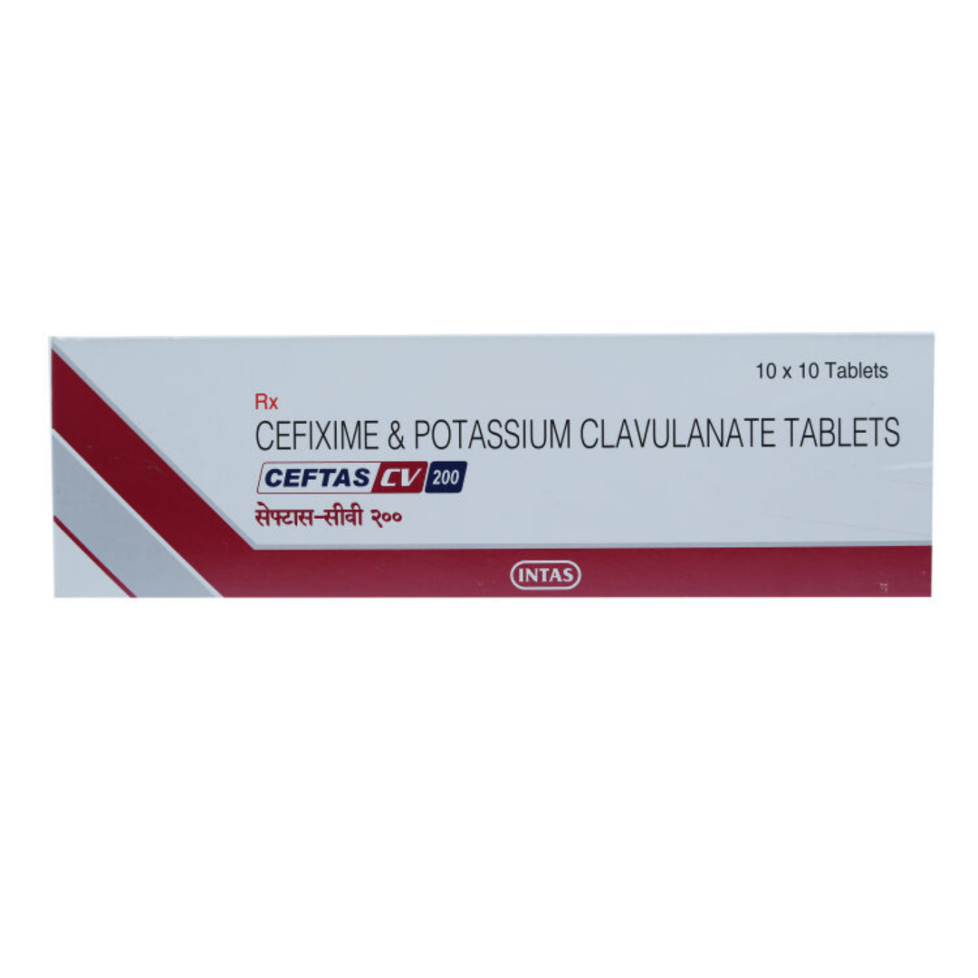 Ceftas CV 200 mg/125 mg Tablet - Uses, Price, Side Effects, Substitute