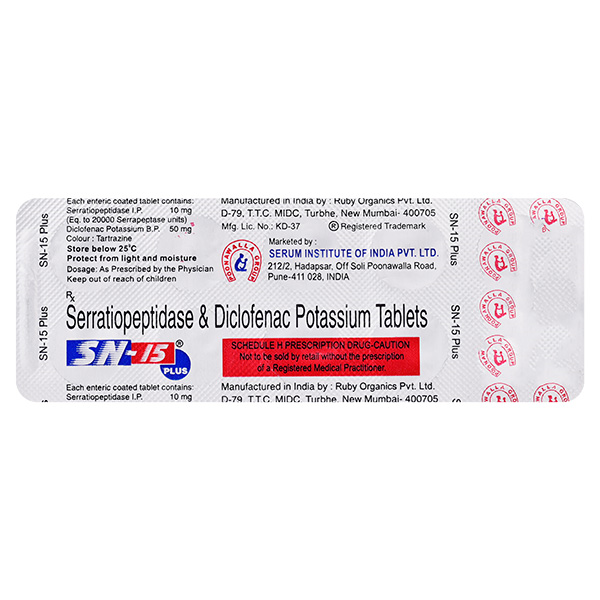 SN 15 Plus Tablet - Uses, Price, Side Effects, Substitute