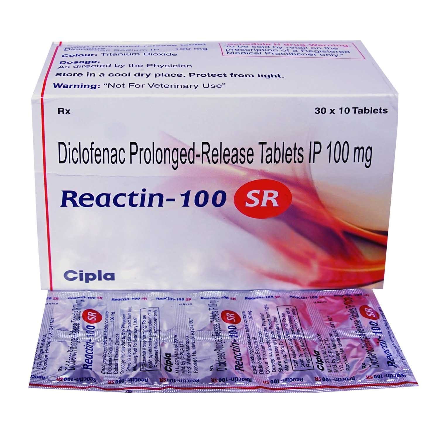 Reactin 100 SR Tablet - Uses, Price, Substitute, Side Effects and Benefits