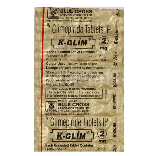 K-Glim 2mg Tablet - Uses, Price, Side Effects, Substitute