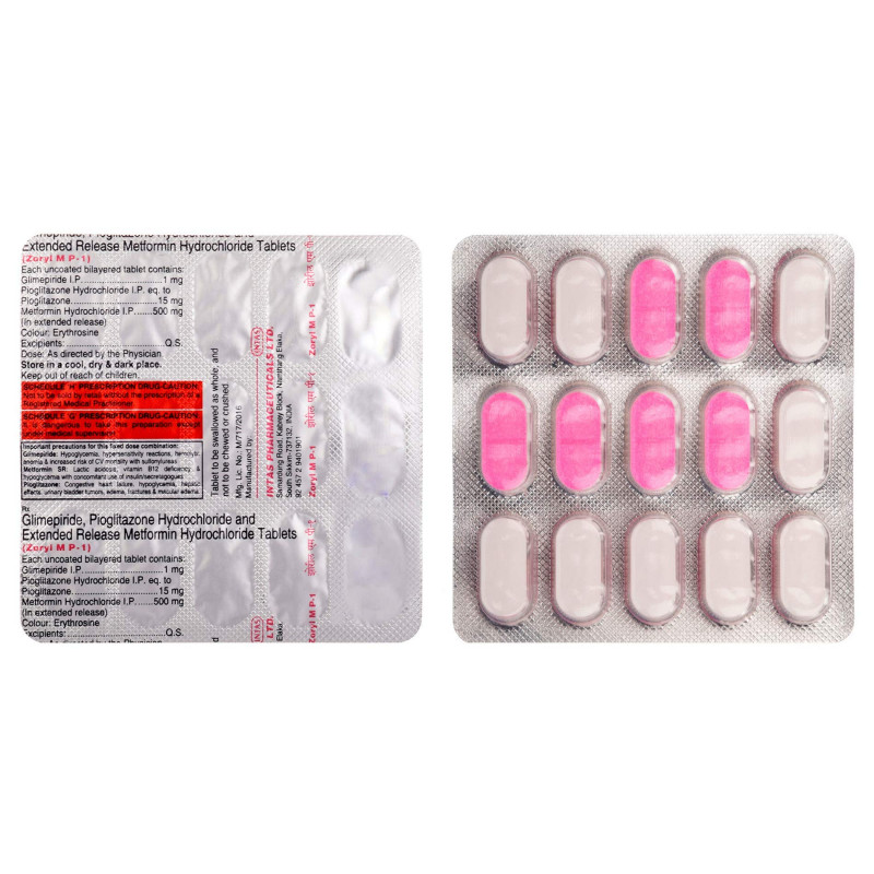 Zoryl MP 1 Tablet ER - Uses, Price, Substitute, Side Effects and Benefits
