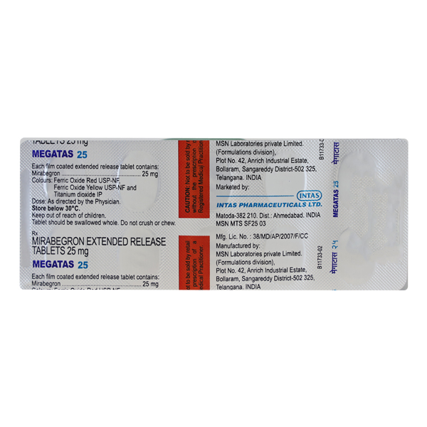 Megatas 25 Tablet ER - Uses, Price, Side Effects, Substitute