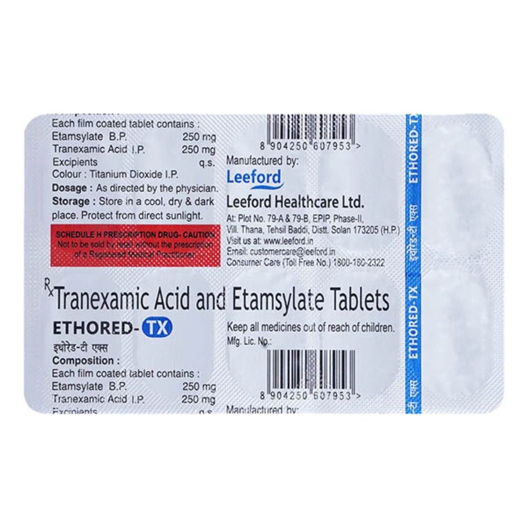 Ethored TX 250mg/250mg Tablet - Uses, Price, Side Effects, Substitute