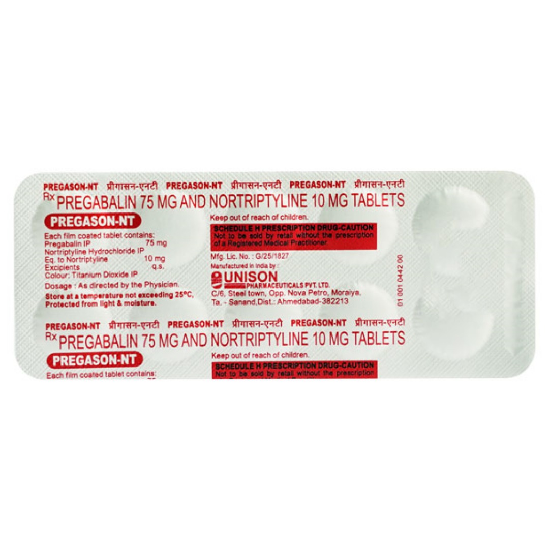 Pregason NT 75mg/10mg Tablet - Uses, Price, Side Effects, Substitute