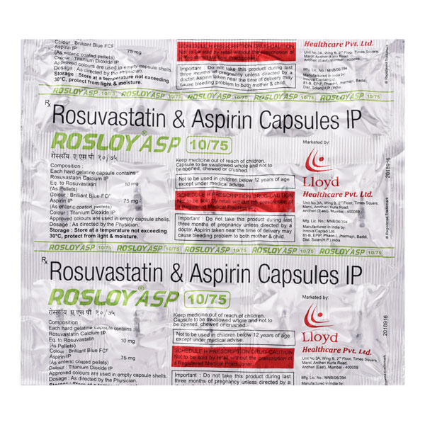 Rosloy ASP 10/75 Capsule - Uses, Price, Substitute, Side Effects and Benefits