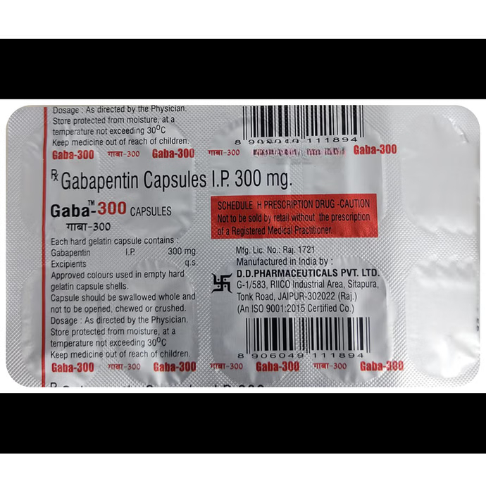 Gaba 300 Capsule - Uses, Price, Substitute, Side Effects and Benefits