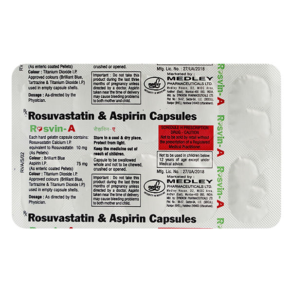 Rosvin-A 10mg/75mg Capsule - Uses, Price, Side Effects, Substitute