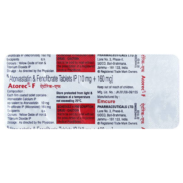 Atorec-F Tablet - Uses, Price, Side Effects, Substitute