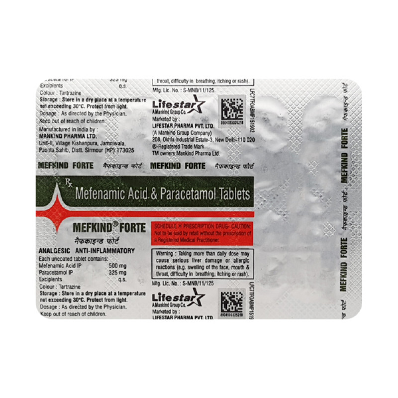 Mefkind Forte Tablet - Uses, Price, Substitute, Side Effects and Benefits