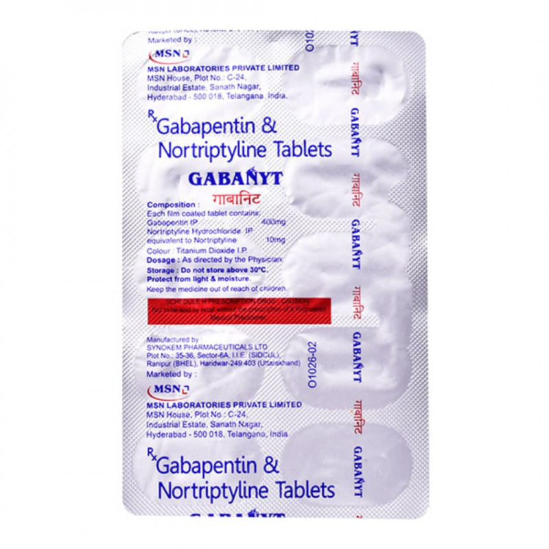 Gabanyt 400mg/10mg Tablet - Uses, Price, Substitute, Side Effects and ...