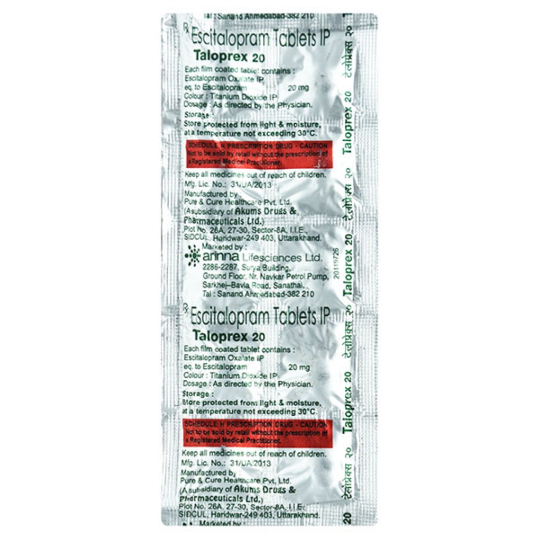 Taloprex 20mg Tablet - Uses, Price, Side Effects, Substitute