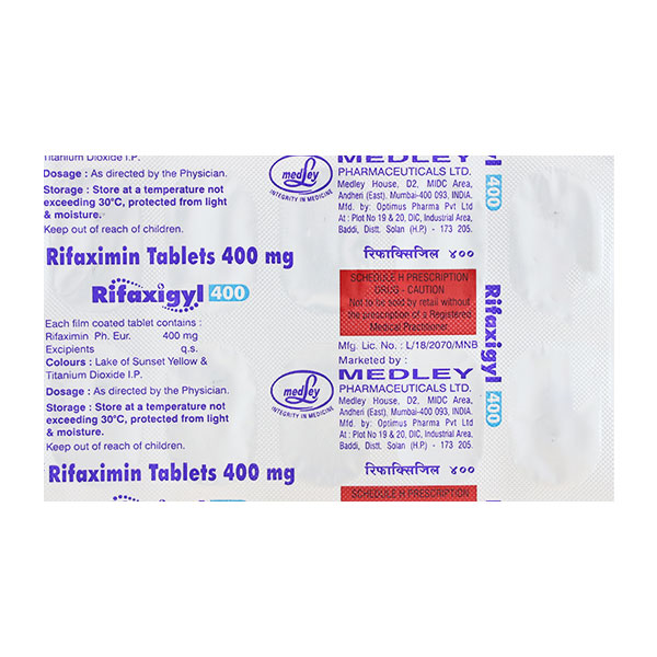 Rifaxigyl 400mg Tablet - Uses, Price, Side Effects, Substitute