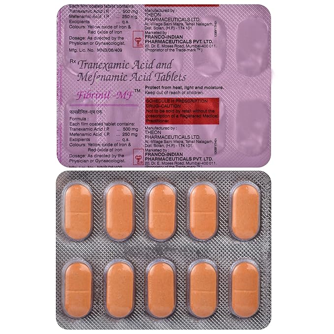 Fibrinil MF 500 mg/250 mg Tablet - Uses, Price, Side Effects, Substitute
